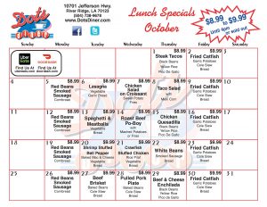 Dots Diner Daily Lunch Specials